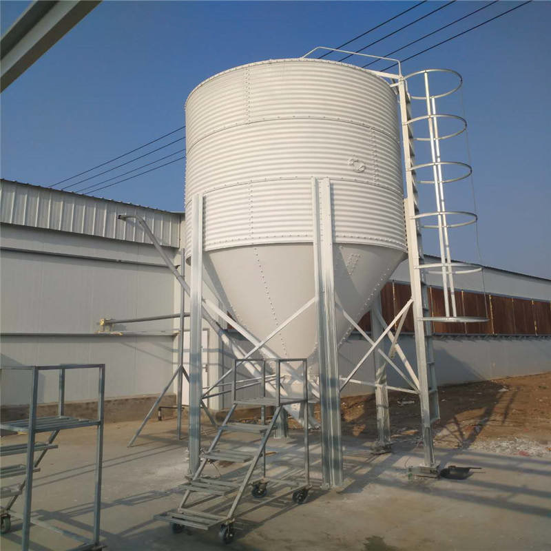Galvanized Steel Poultry Feed Silo Feed Storage 6 Ton Grain Silo