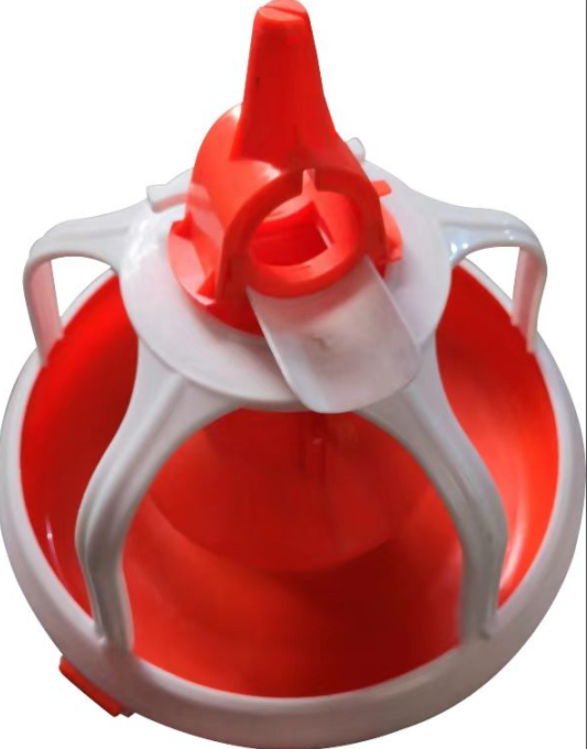 Broiler Poultry Pan Feeding System Round Feed Pans For Chickens