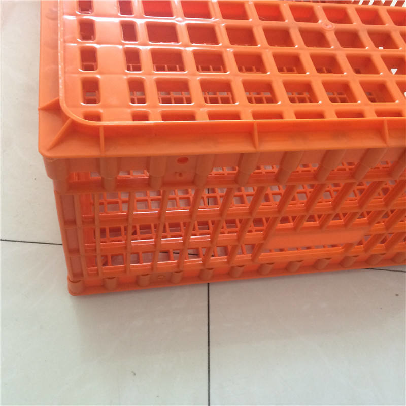 Orange PE Agricultural Plastic Crates For Chicken Transfer